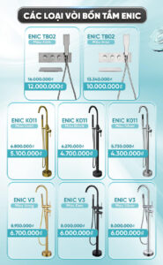 Bồn tắm nhựa Acrylic Enic® BN01 BN02