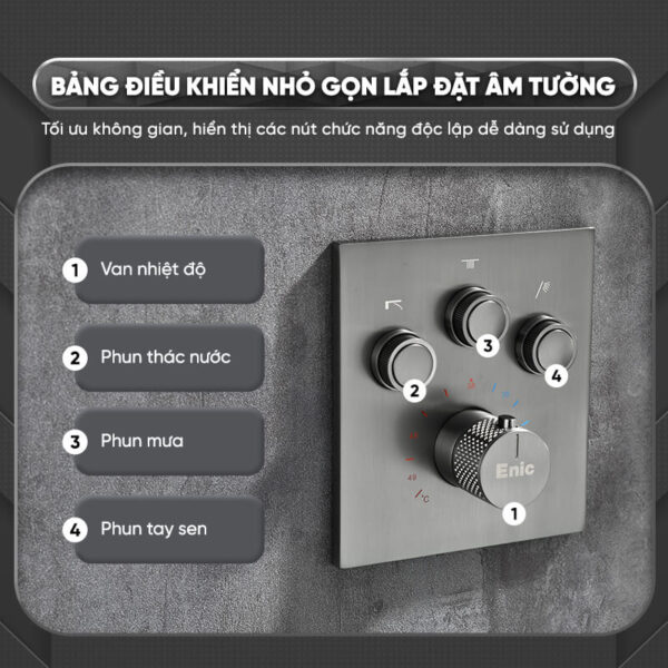 Sen tắm âm tường cao cấp Enic® V550