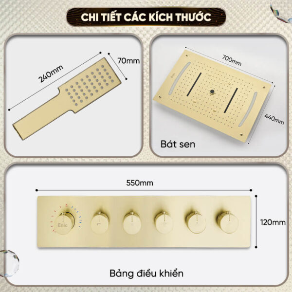 Sen tắm âm trần cao cấp Enic Sky mới