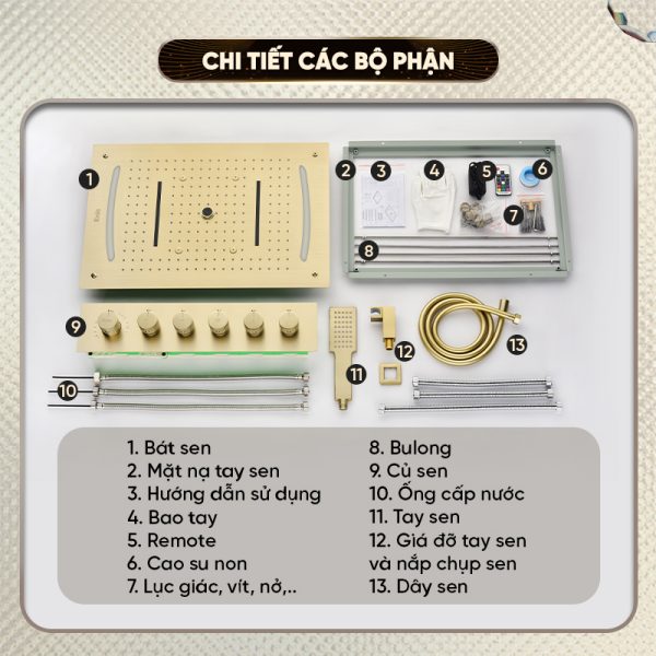 Sen tắm âm trần cao cấp Enic Sky mới