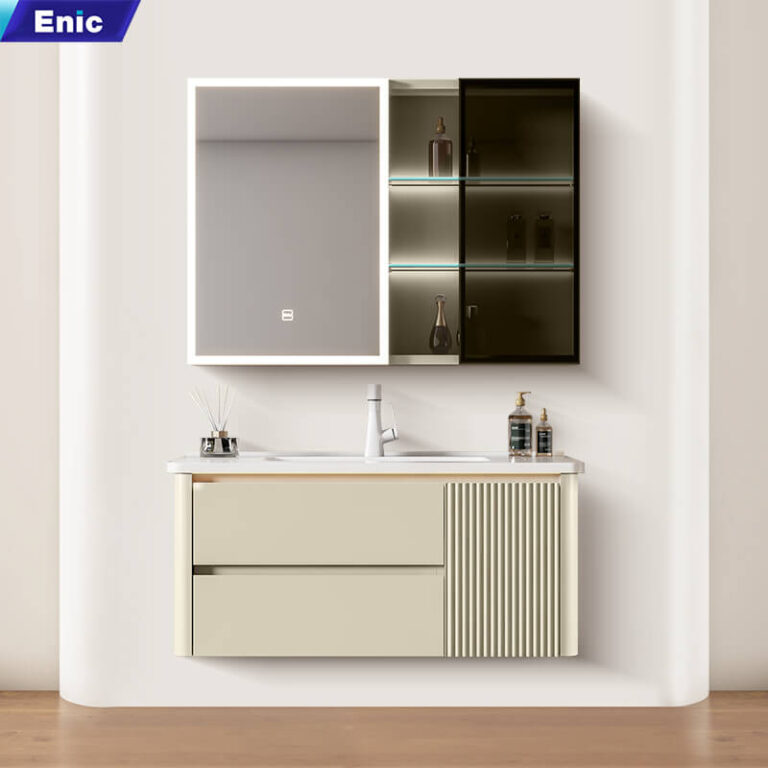Bộ tủ gương lavabo PVC cao cấp Enic BT Plus